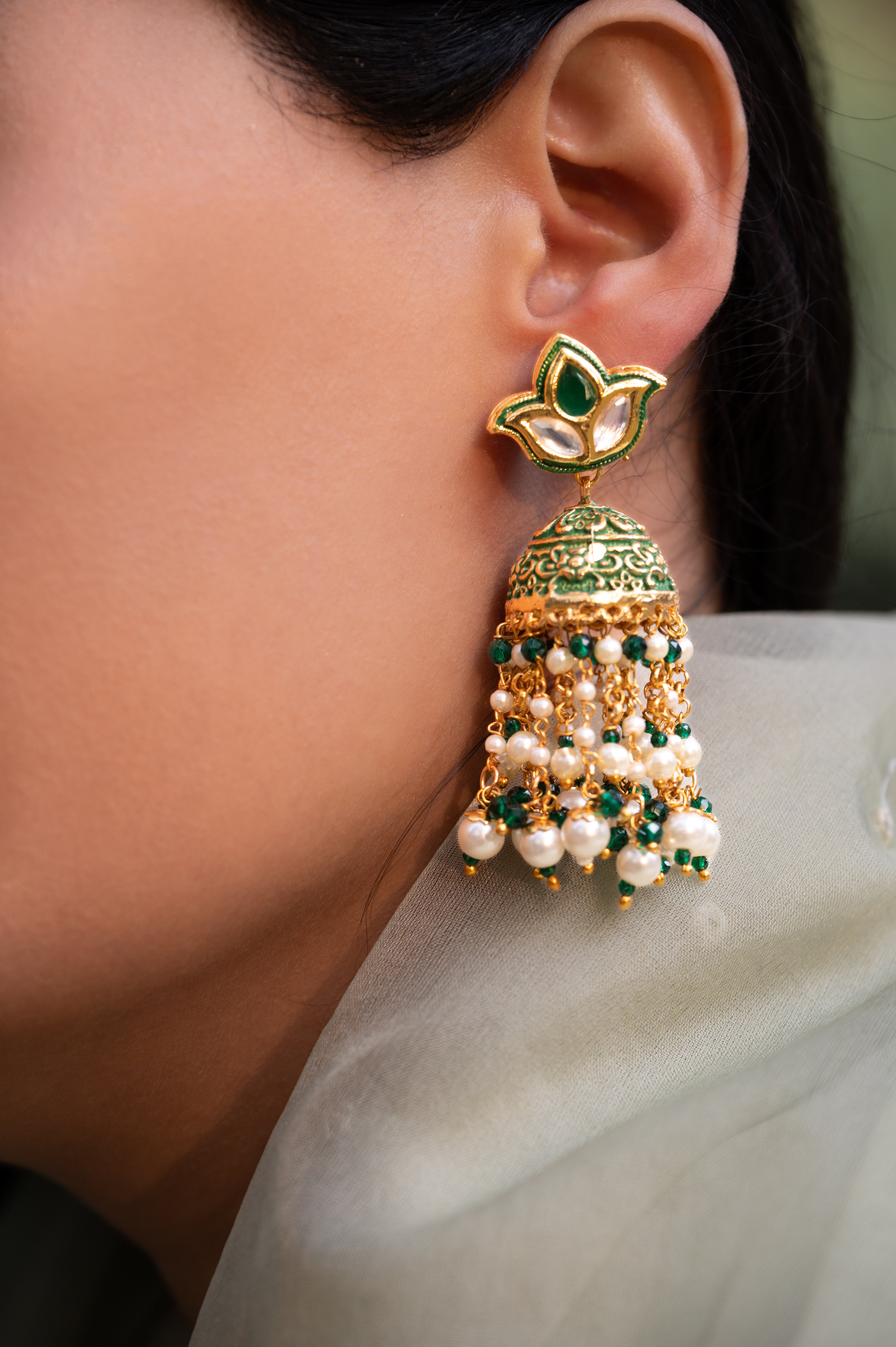 Hara jhumkas – Tijila